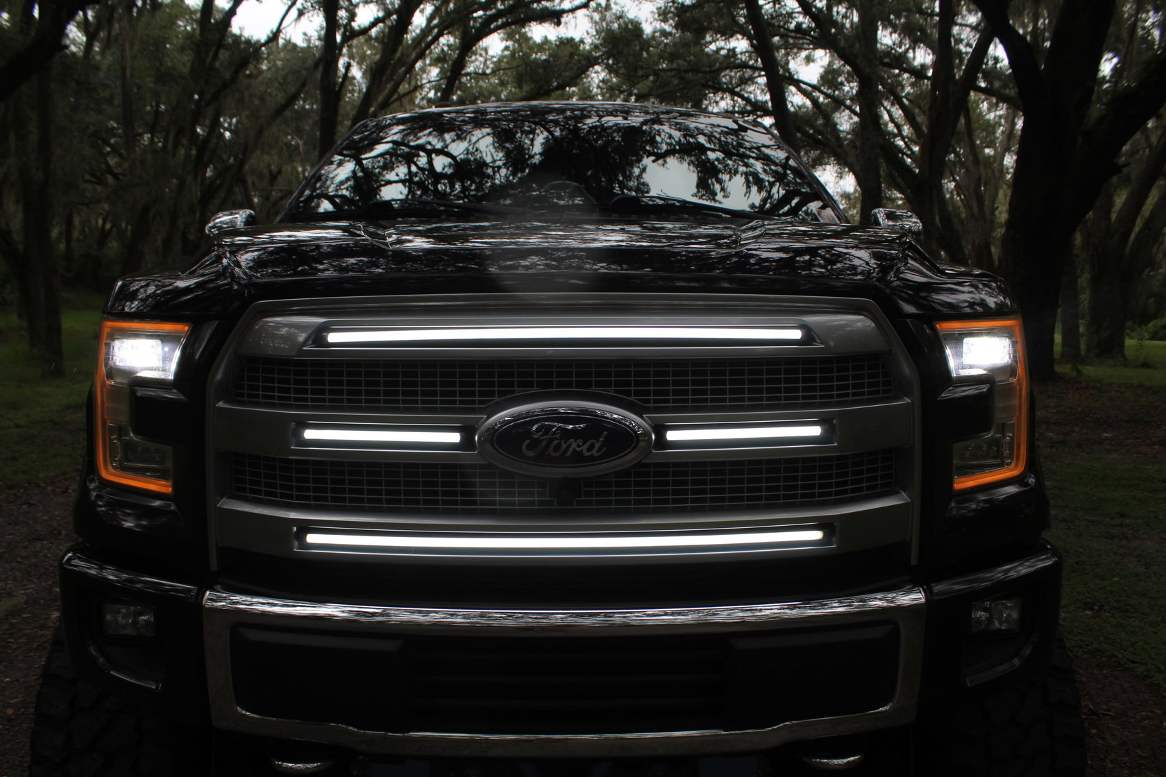 2015-2017 Ford F150 LED “Ghost” Grille Light Kit – Platinum, 6500 K Wh ...