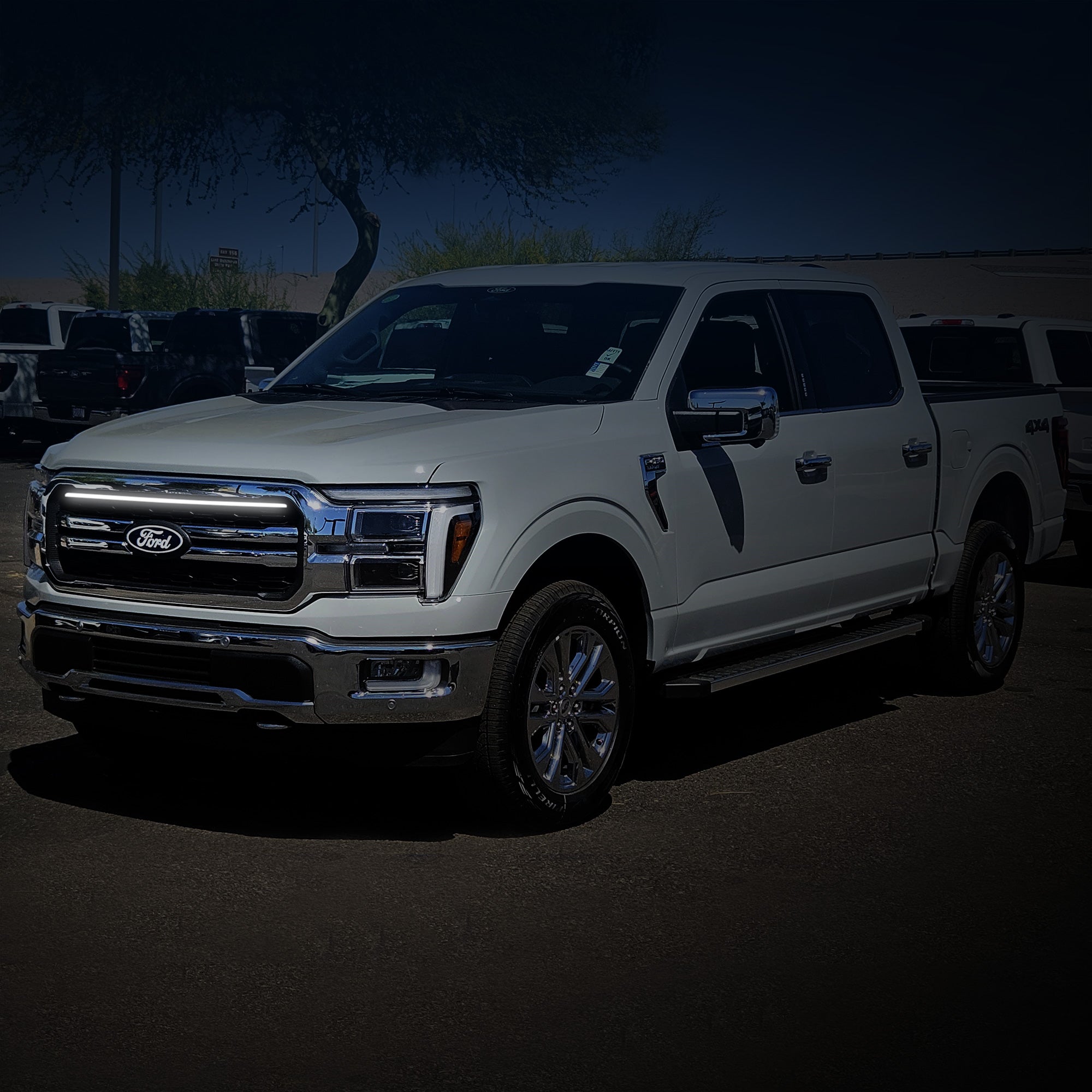 2024-2025 Ford F150 Lariat LED Grille Light Kit – White DRL Strip, IP6 ...