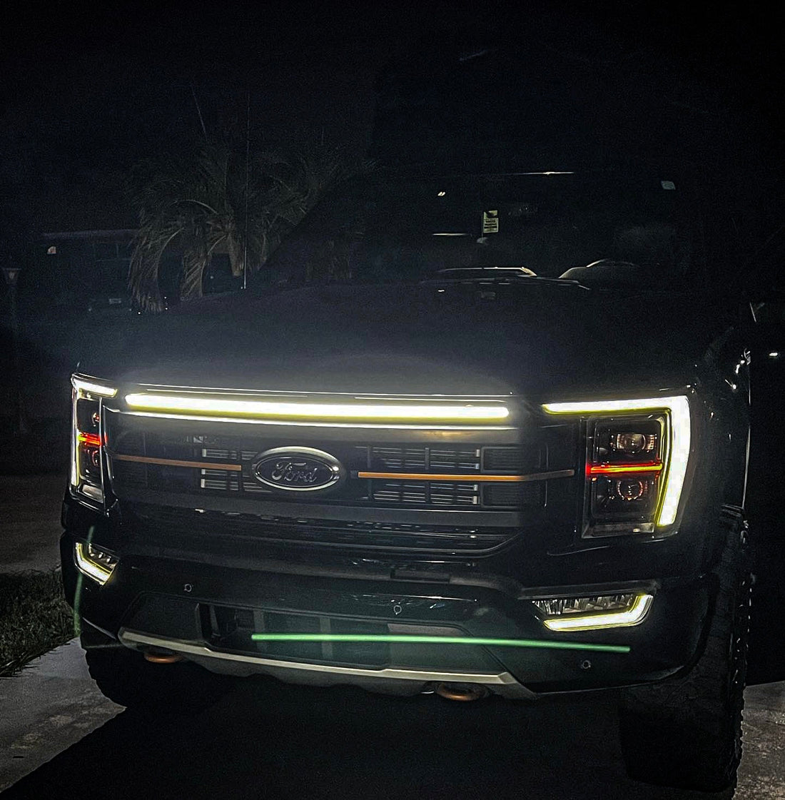 2021-2023 Ford F150 Tremor LED Grille Light Kit – White DRL Strip, IP6 ...