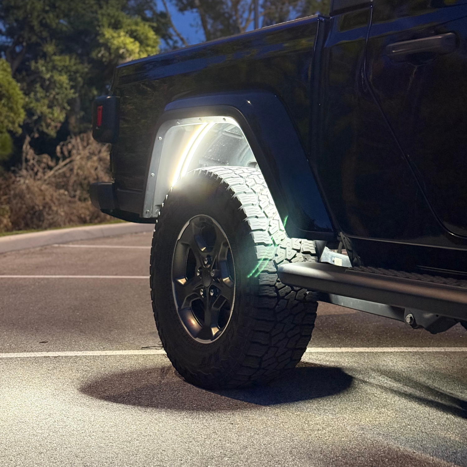 2020-2025 Jeep Gladiator JT Fender-Well “Ghost” LED Light Kit – 4-Piec ...